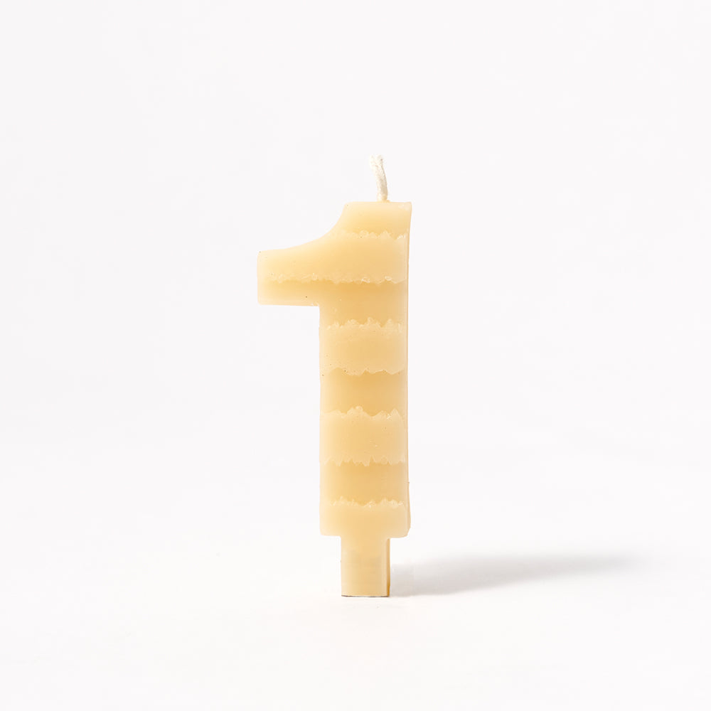 Number 1 Beeswax Birthday Candle – Queen B