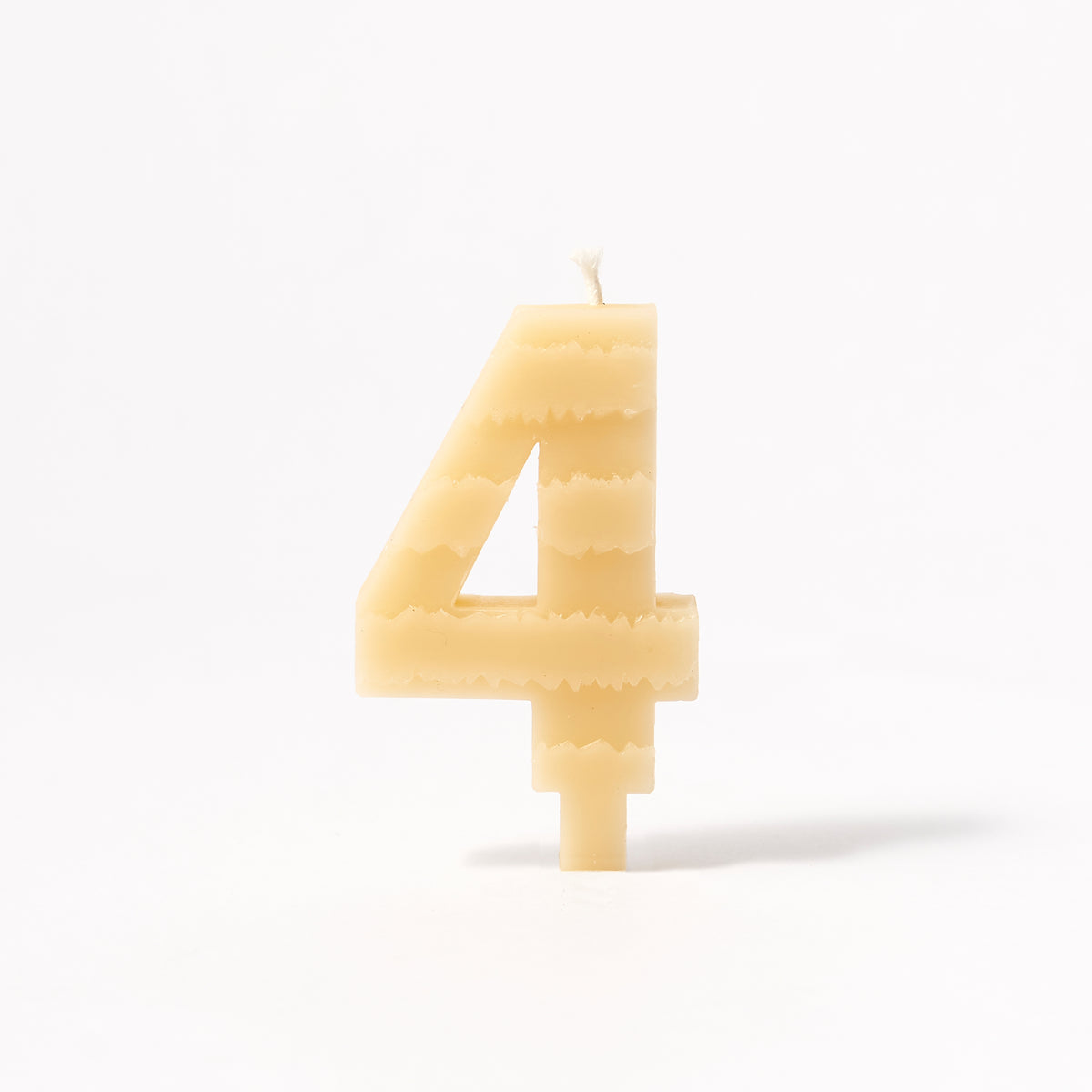 Number 4 Beeswax Birthday Candle – Queen B