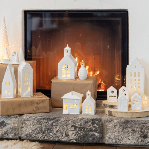 Porcelain Light House Tealight Holders – Queen B