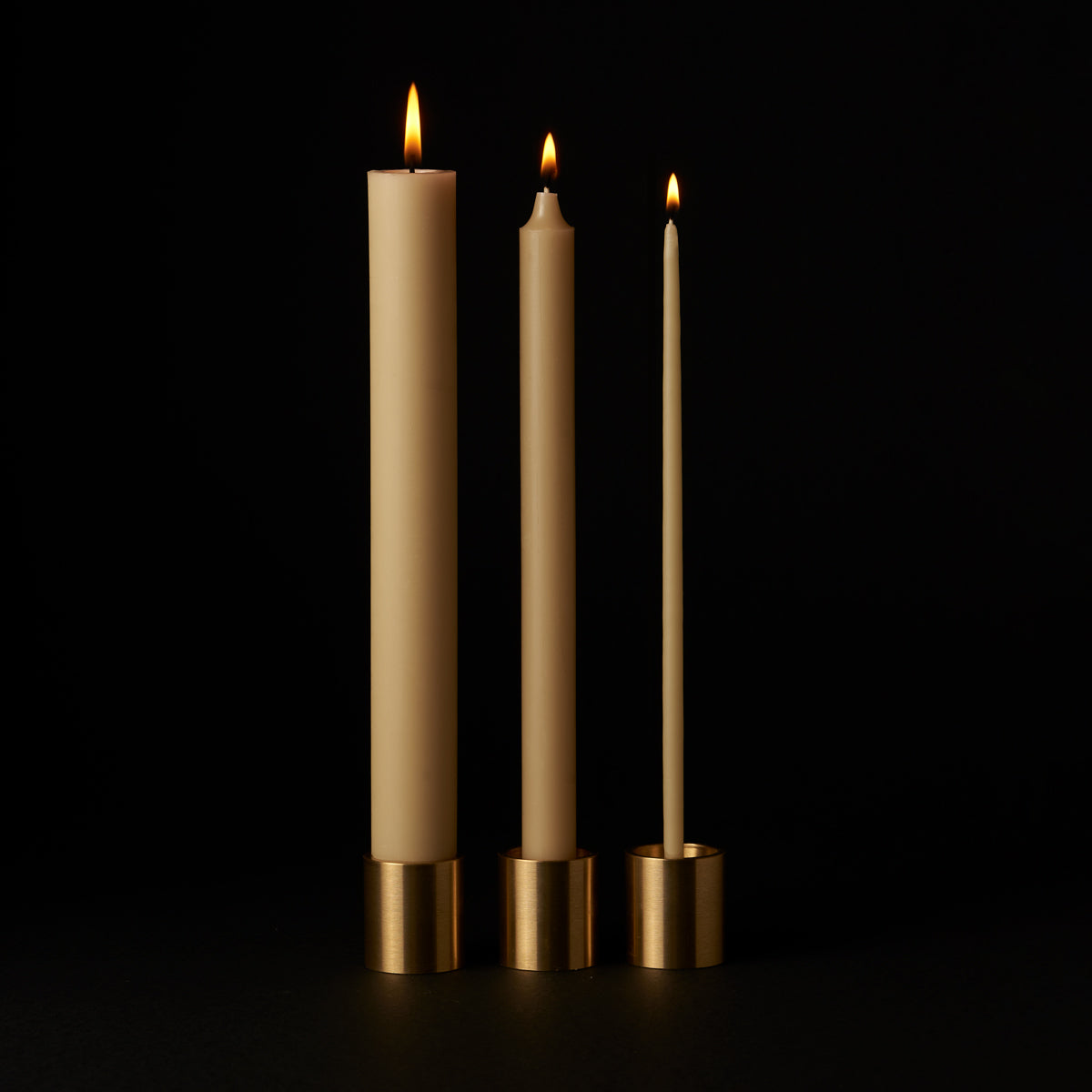 Black Label - 3-in-1 Trinity Candle Holder (Brass) | Beeswax Candles ...